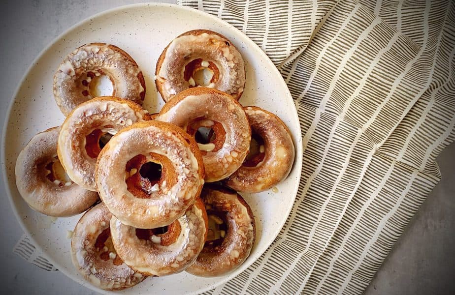 Baked Maple Walnut Banana Bread Donuts | Confessions of a Grocery Addict