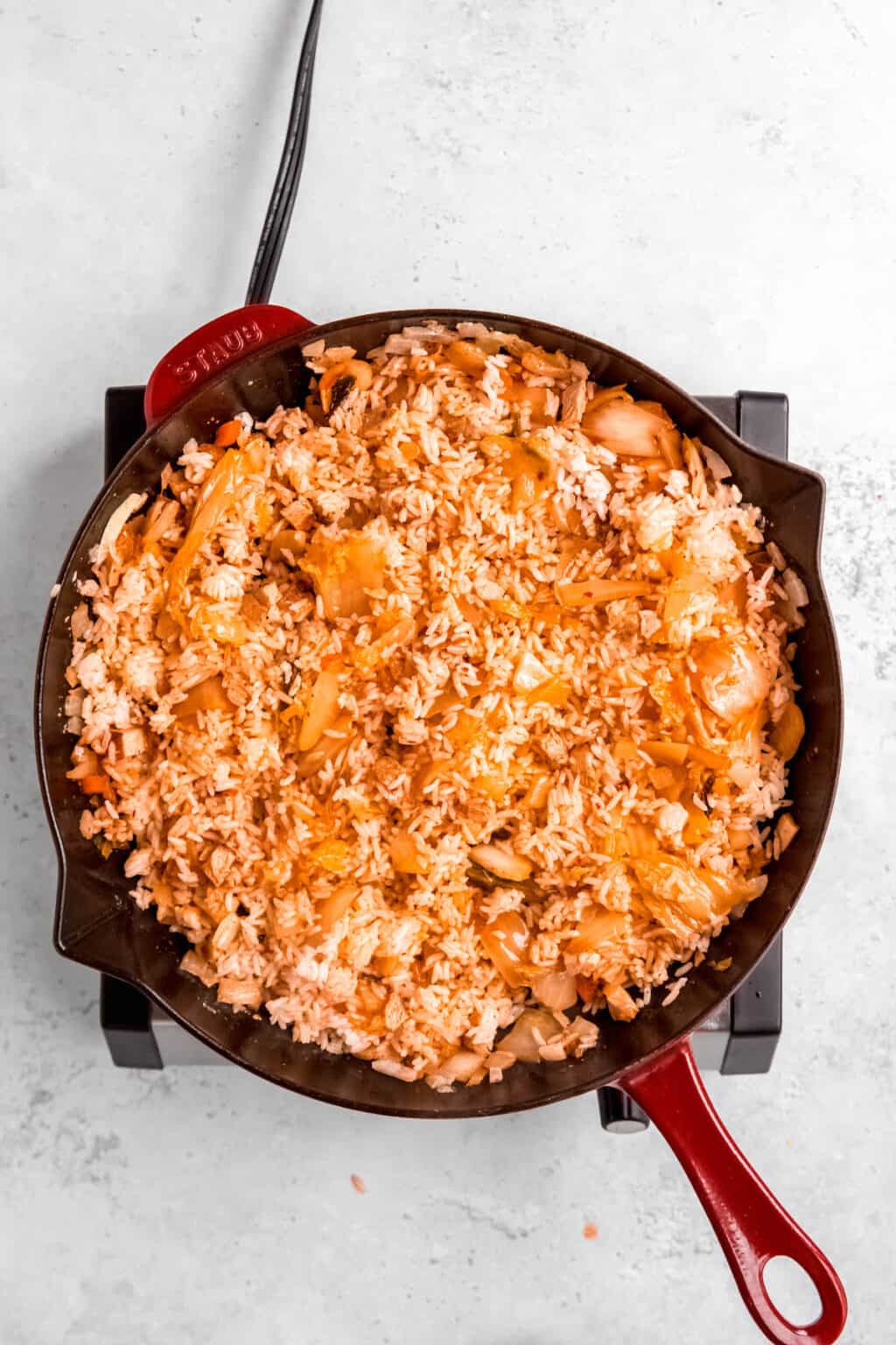 BBQ Pork Fried Rice With Kimchi | Confessions of a Grocery Addict