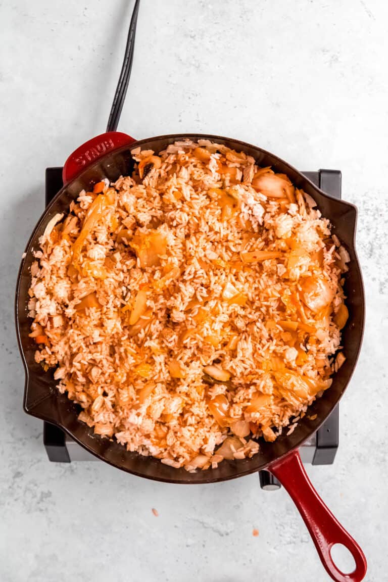 BBQ Pork Fried Rice With Kimchi | Confessions of a Grocery Addict