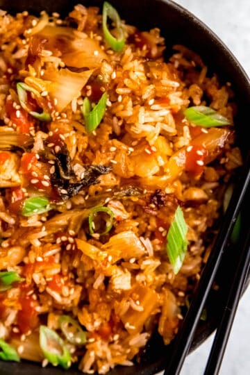 BBQ Pork Fried Rice With Kimchi | Confessions of a Grocery Addict