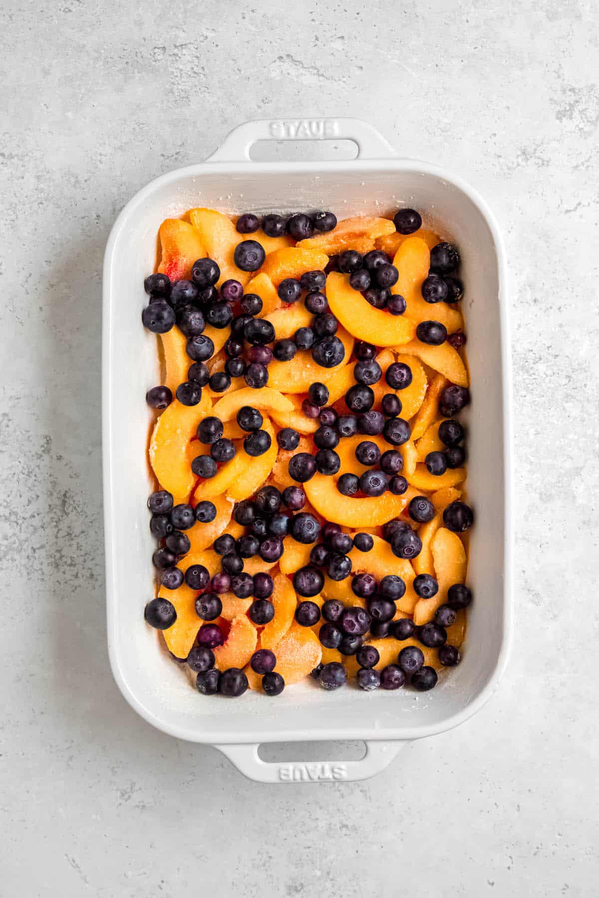 Easy Peach Cobbler With Cake Mix & Blueberries | Confessions of a ...