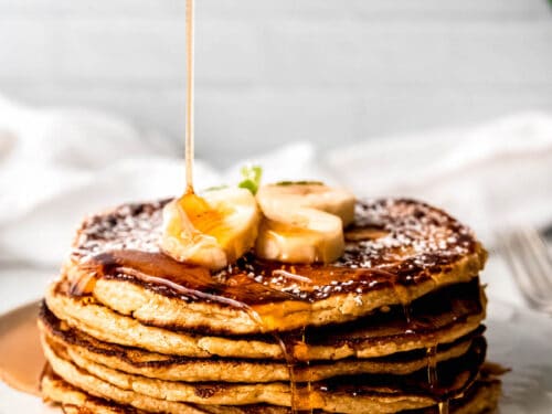 Oatmeal Banana Protein Pancakes with Cottage Cheese Gluten Free