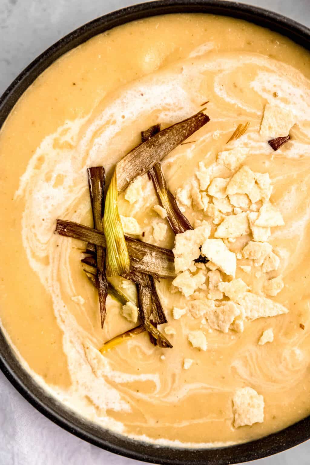 Cauliflower Potato Leek Soup | Confessions of a Grocery Addict