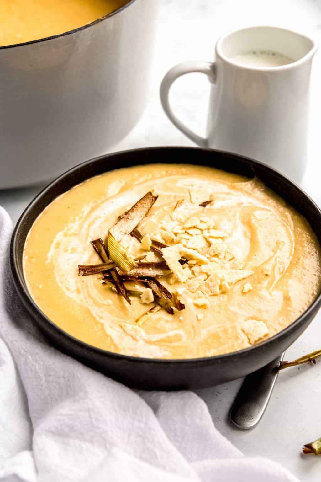 Cauliflower Potato Leek Soup | Confessions of a Grocery Addict