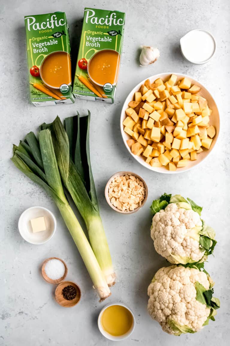 Cauliflower Potato Leek Soup | Confessions of a Grocery Addict