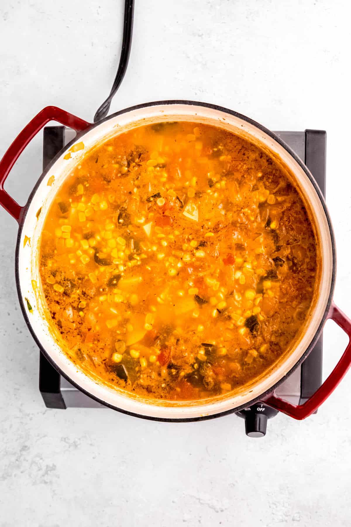Copycat Panera Mexican Street Corn Chowder - Cheap & Easy!