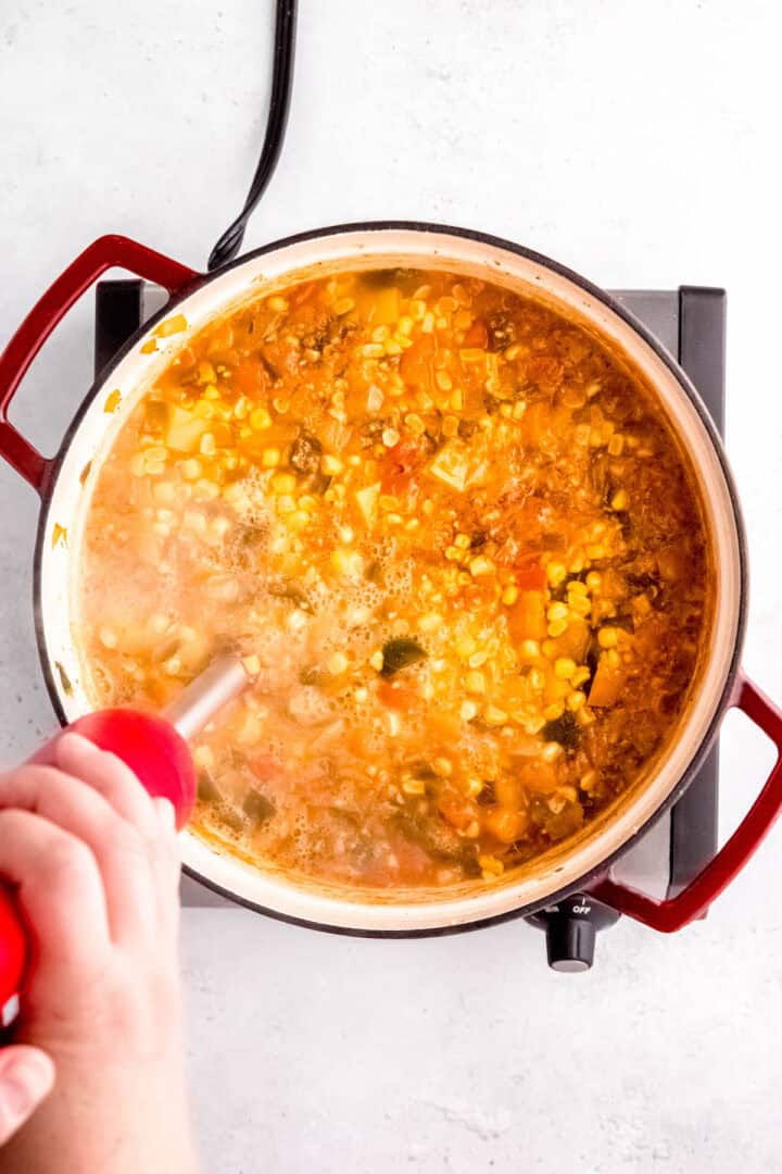 Copycat Panera Mexican Street Corn Chowder - Cheap & Easy!