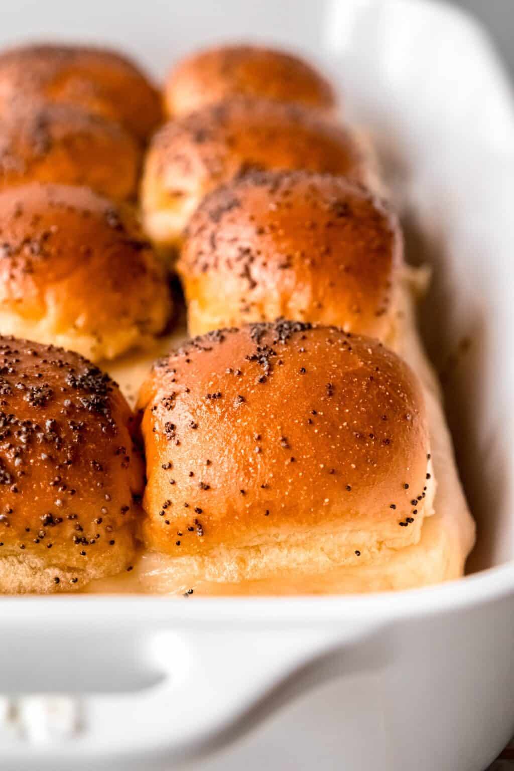 Easy Swiss Cheese Ham Delights (Hawaiian Roll Sliders)