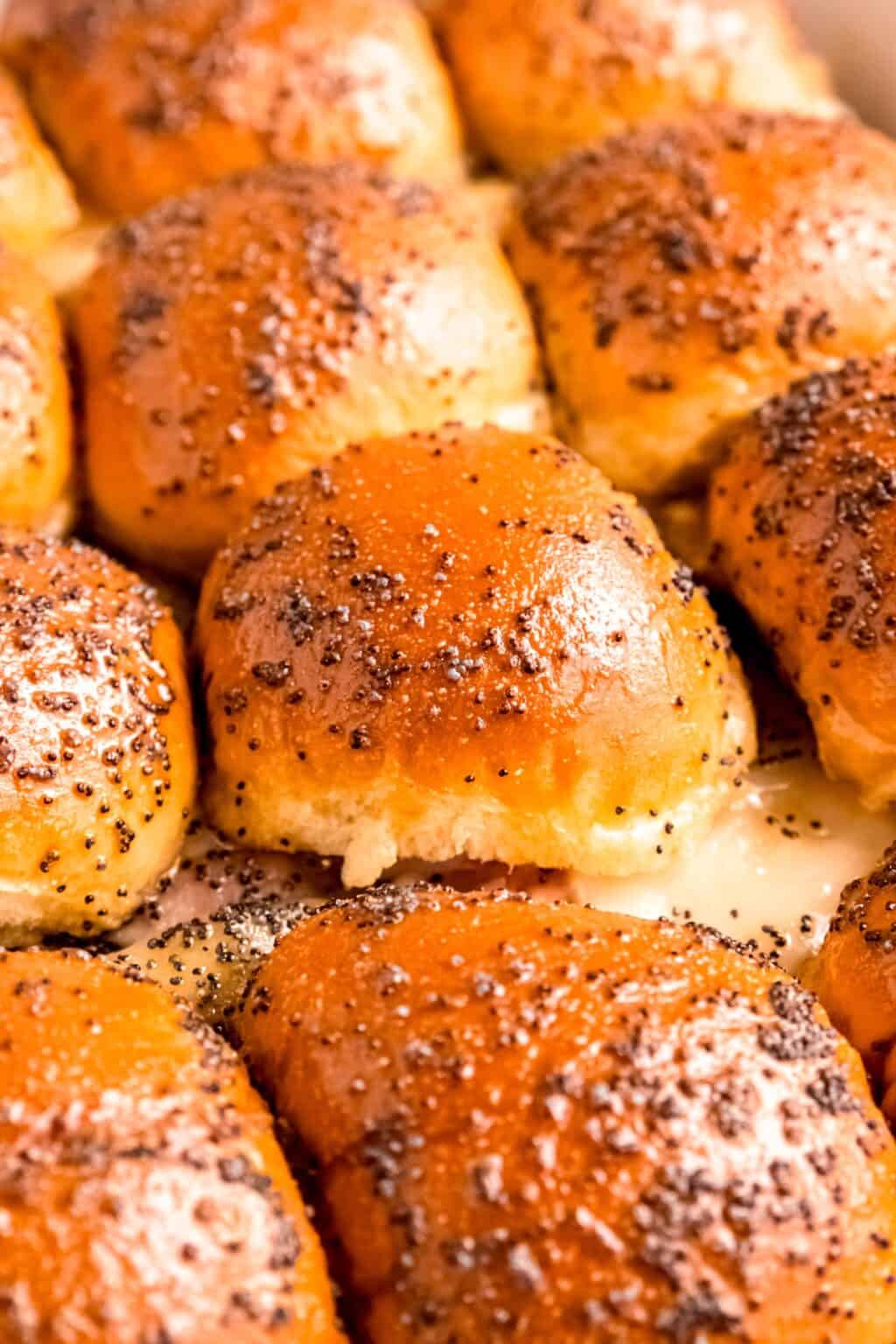 Easy Swiss Cheese Ham Delights (Hawaiian Roll Sliders)